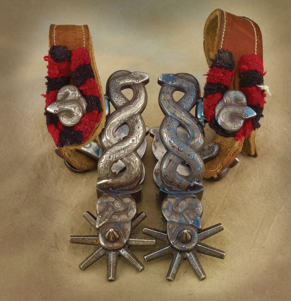 Mexican Inlaid Snake Spurs