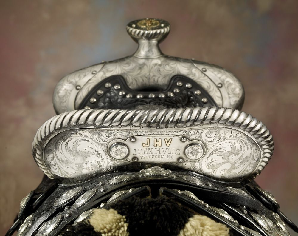 John Volz, Pine Tree Ranch, Bohlin Saddle Set, Bohlin Buckle; Pair ...