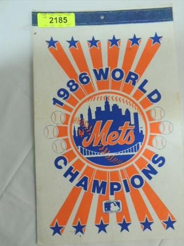 10X16 1986 WORLD CHAMPION METS FELT BANNER