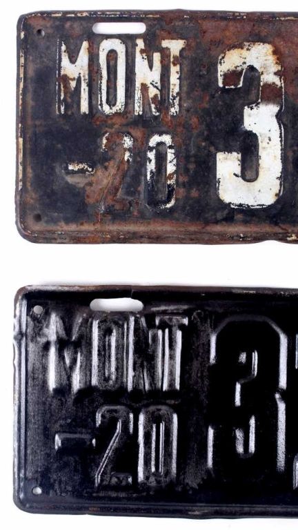 1920 Montana Prison Made License Plate Set
