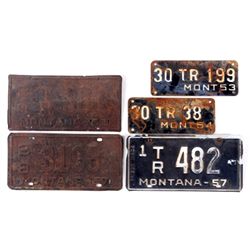 1953-1957 Montana Prison Made License Plates