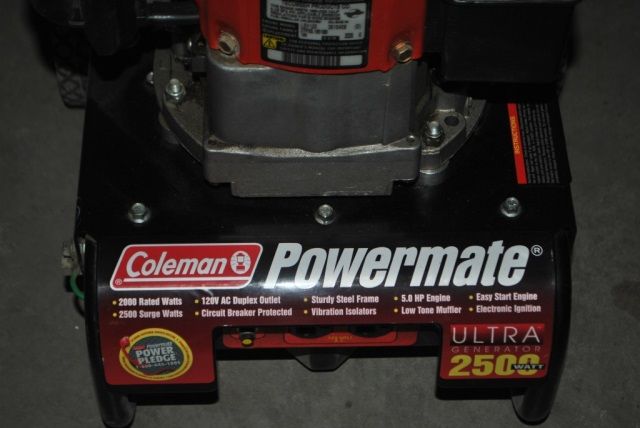 Coleman PowerMate 5.0hp ultra generator 2500 W.