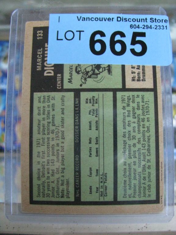 Marcel Dionne OPC Rookie Card