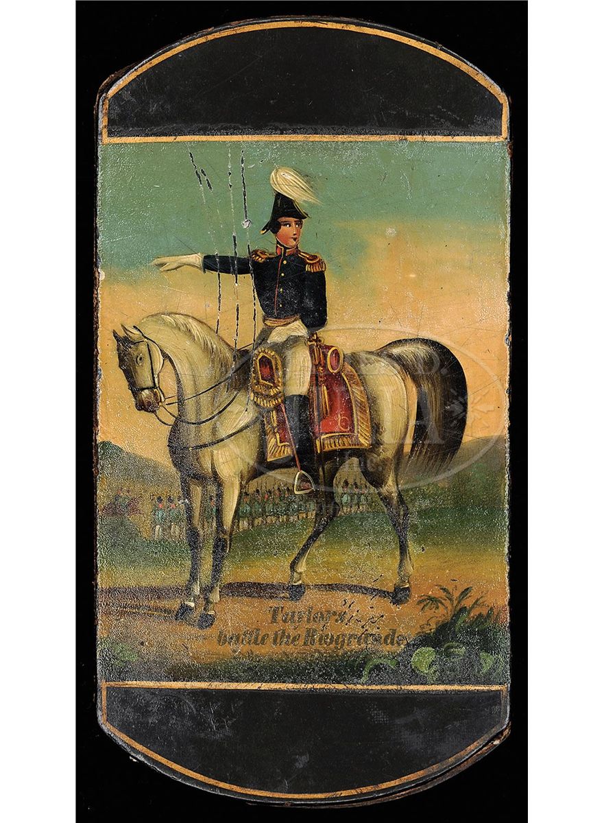 ZACHARY TAYLOR PAPIER MACHE CHEROOT CASE.