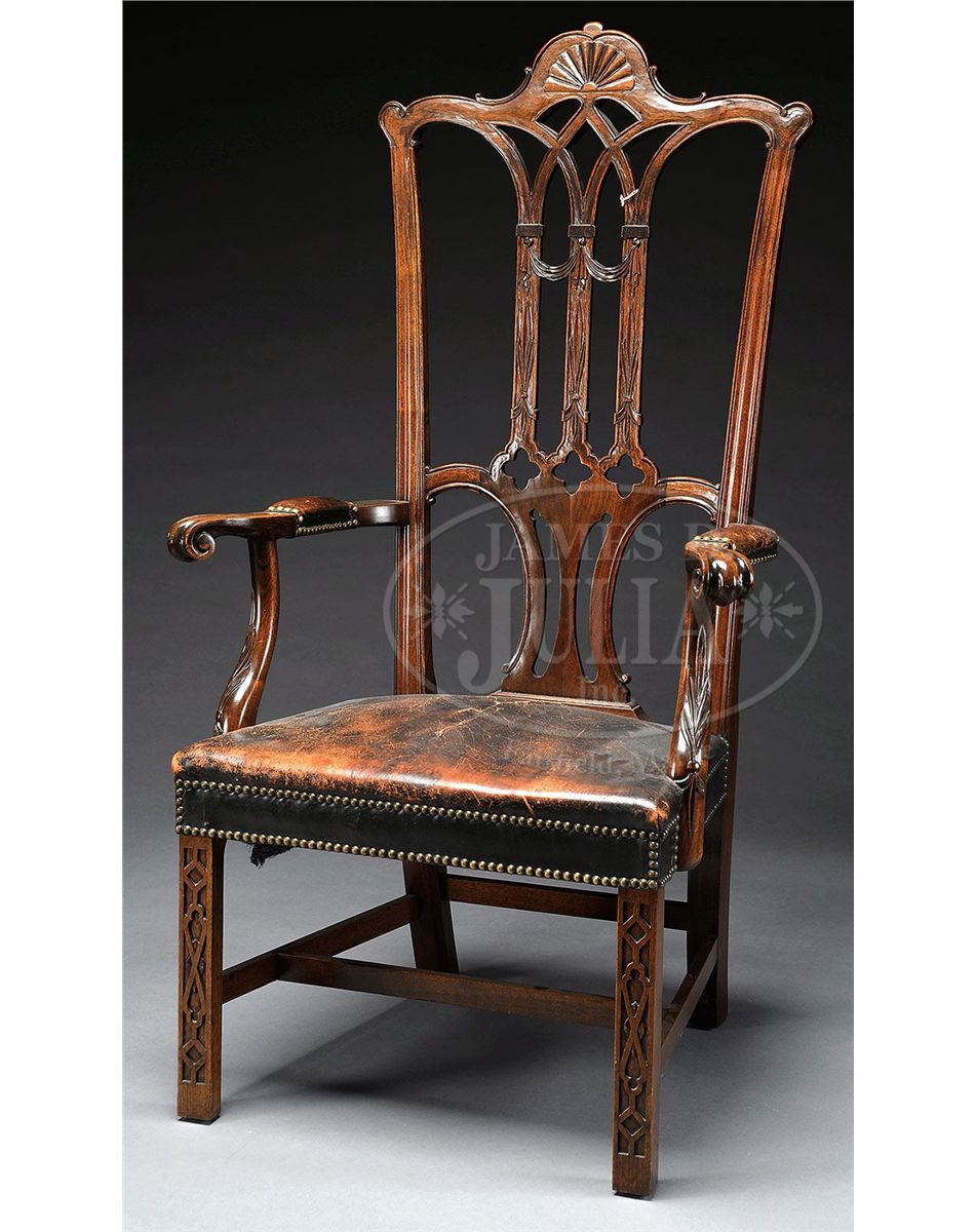 MAHOGANY REPLICA OF GEORGE WASHINGTON'S CHAIR IN INDEPENDENCE HALL IN ...
