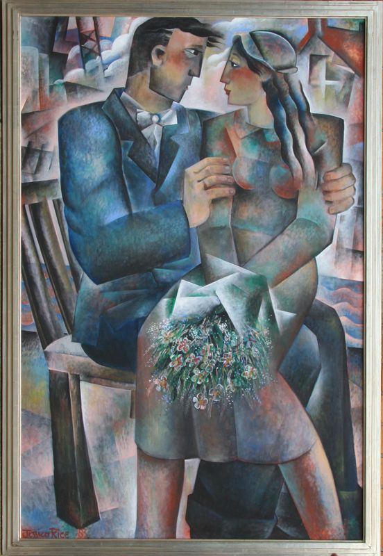 Jessica Rice, Wedding Bride and Groom, Oil Painting