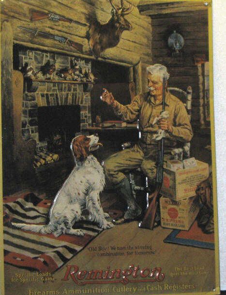 Remington Tin Sign,