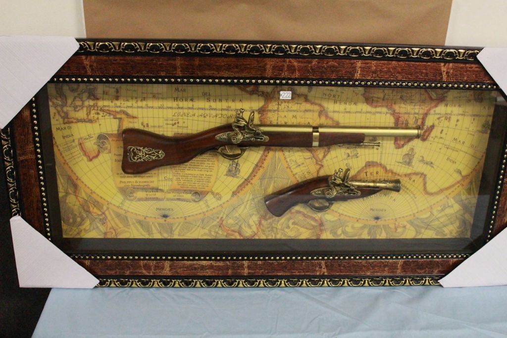 Shadow Box Framed Replica Gun Collection