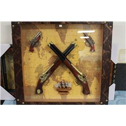 Shadow Box Framed Replica Gun Collection