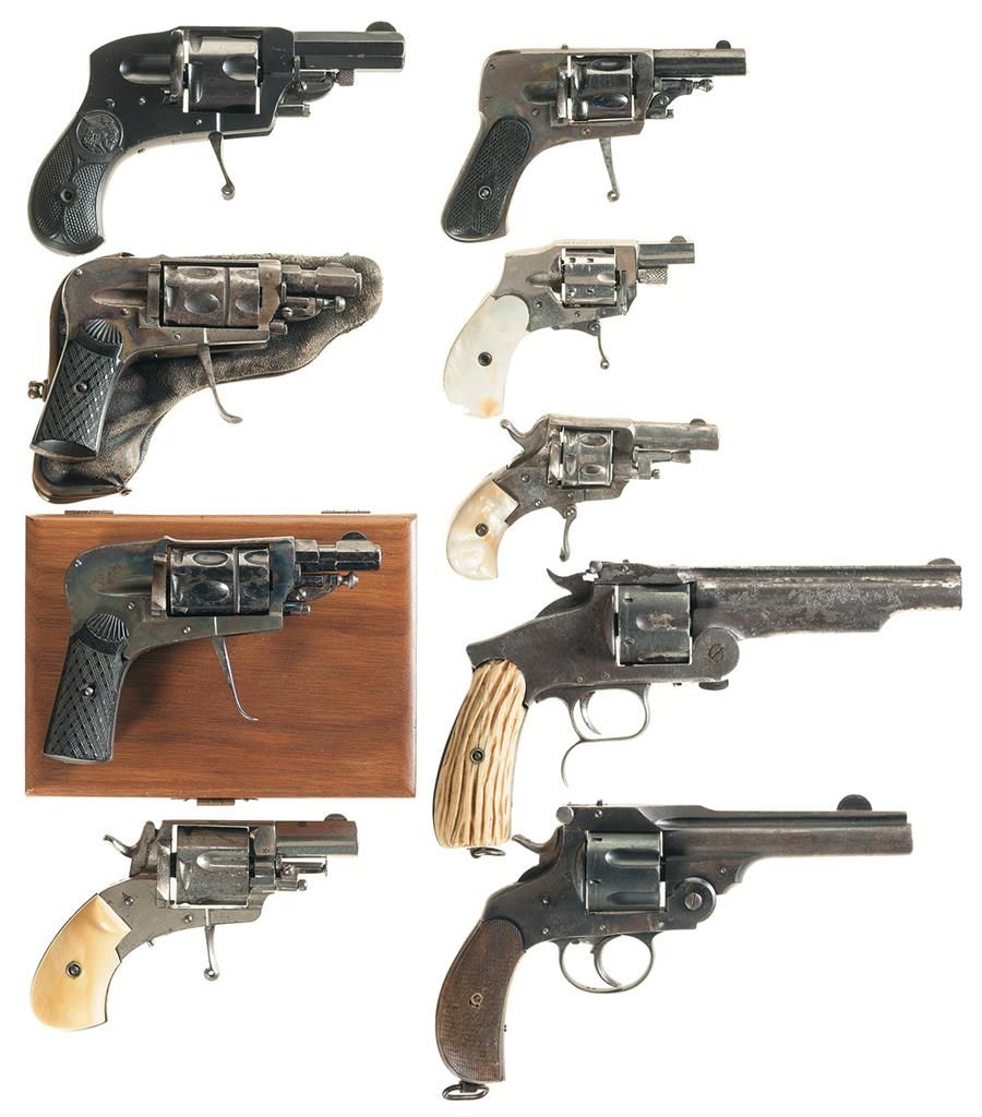 Nine Revolvers -A) Arminius Hammerless Revolver