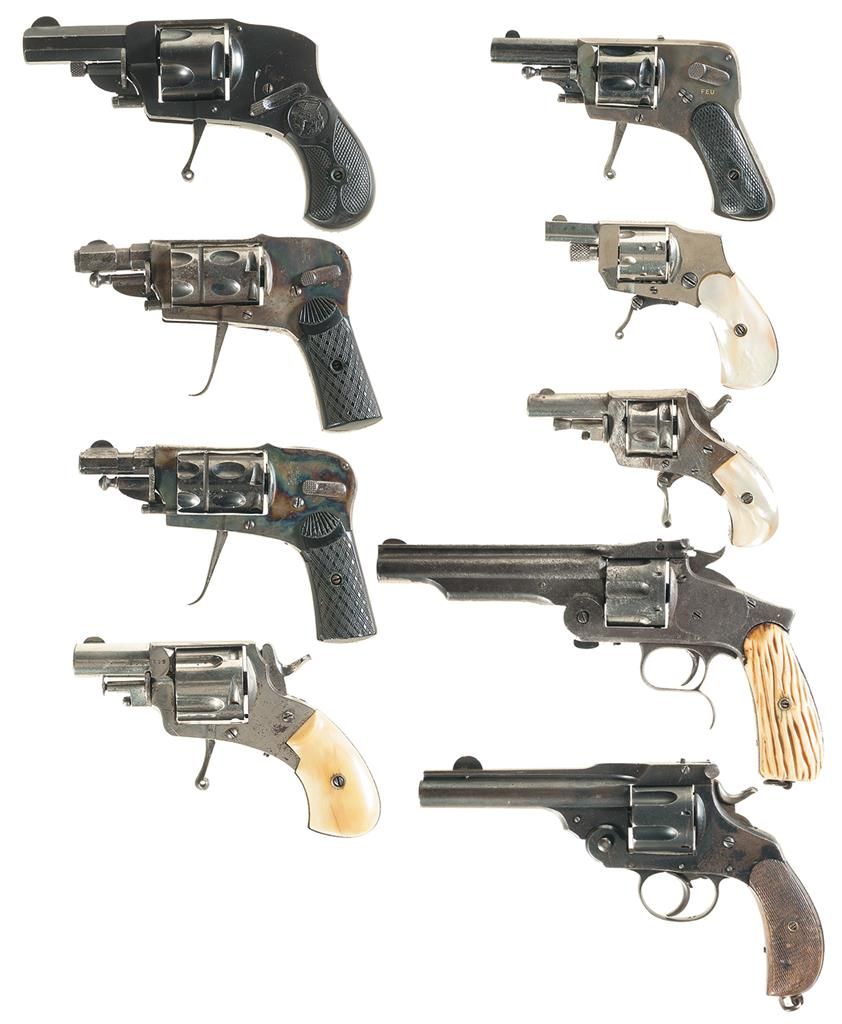 Nine Revolvers -A) Arminius Hammerless Revolver