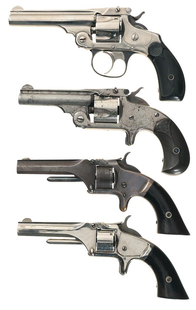Four Smith & Wesson Revolvers -A) Smith & Wesson 4th Model 32 Double ...