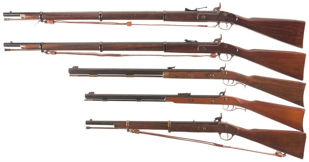 Five Reproduction Percussion Long Guns -A) Euroarms London Armory Rifle
