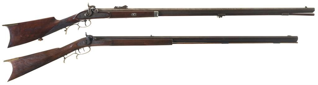 Two Half Stock Percussion Rifles -A) 1861 Dated Tower Rifle