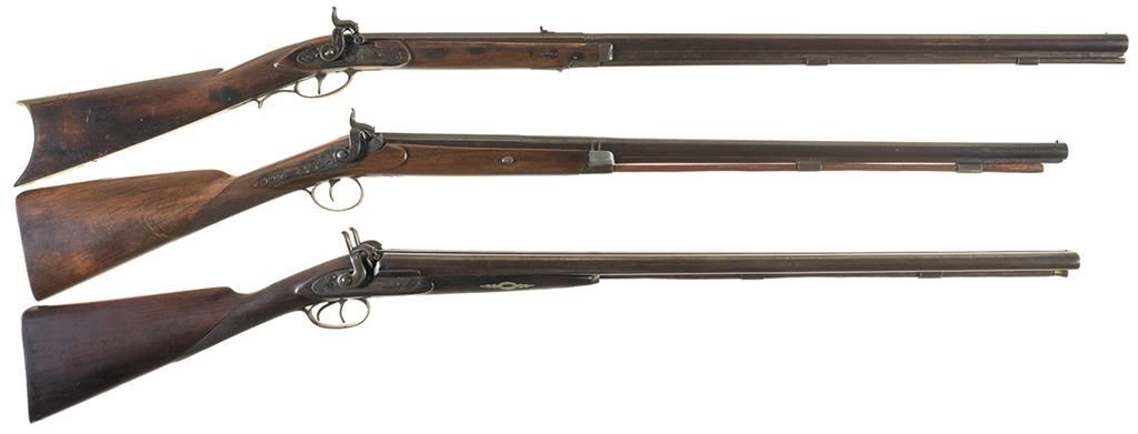 Collector's Lot of Three Percussion Long Guns -A) Warren Albany/O ...