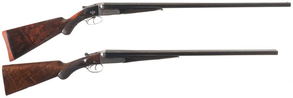 Collector's Lot of Two W.W. Greener Side by Side Shotguns -A) Heavily ...