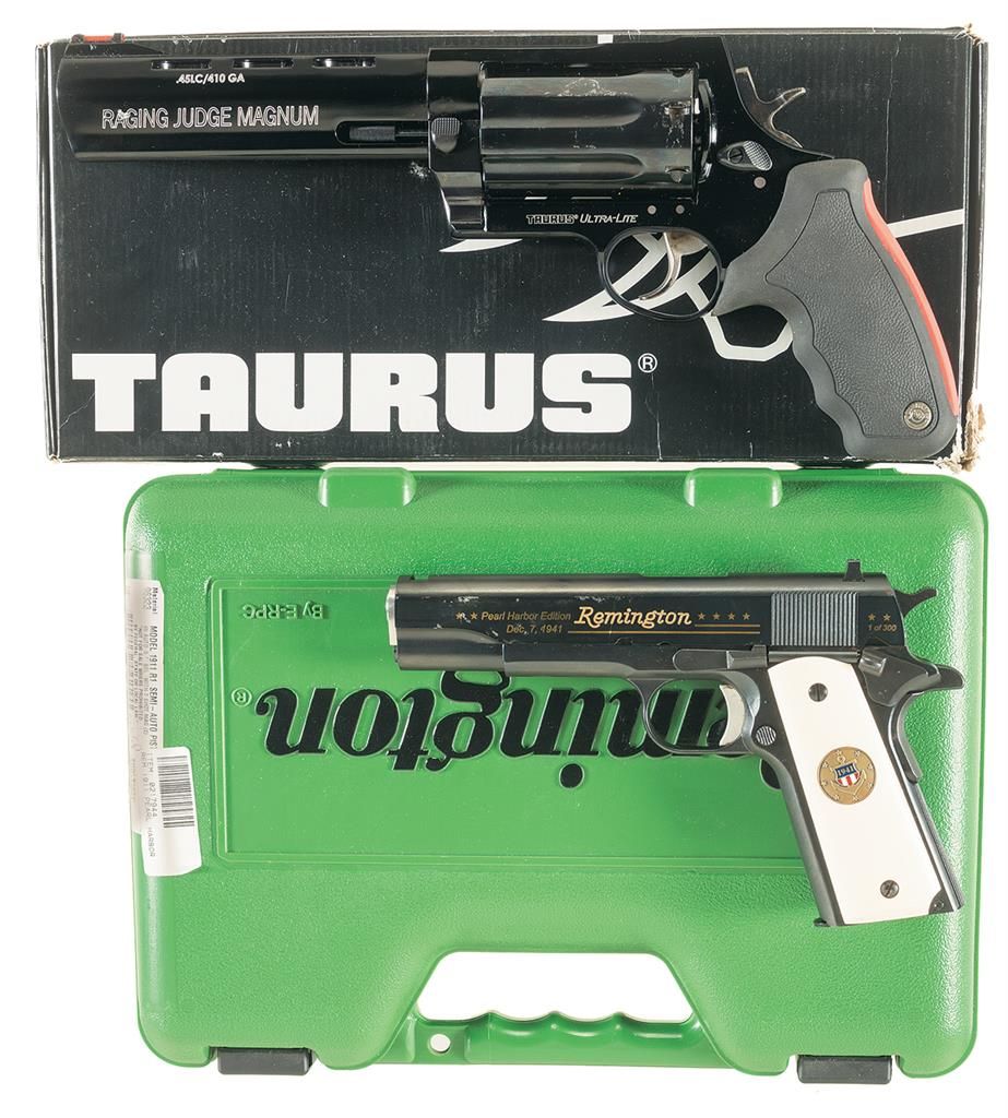 Two Handguns -A) Taurus Raging Judge Magnum Ultra-Lite Double Action ...