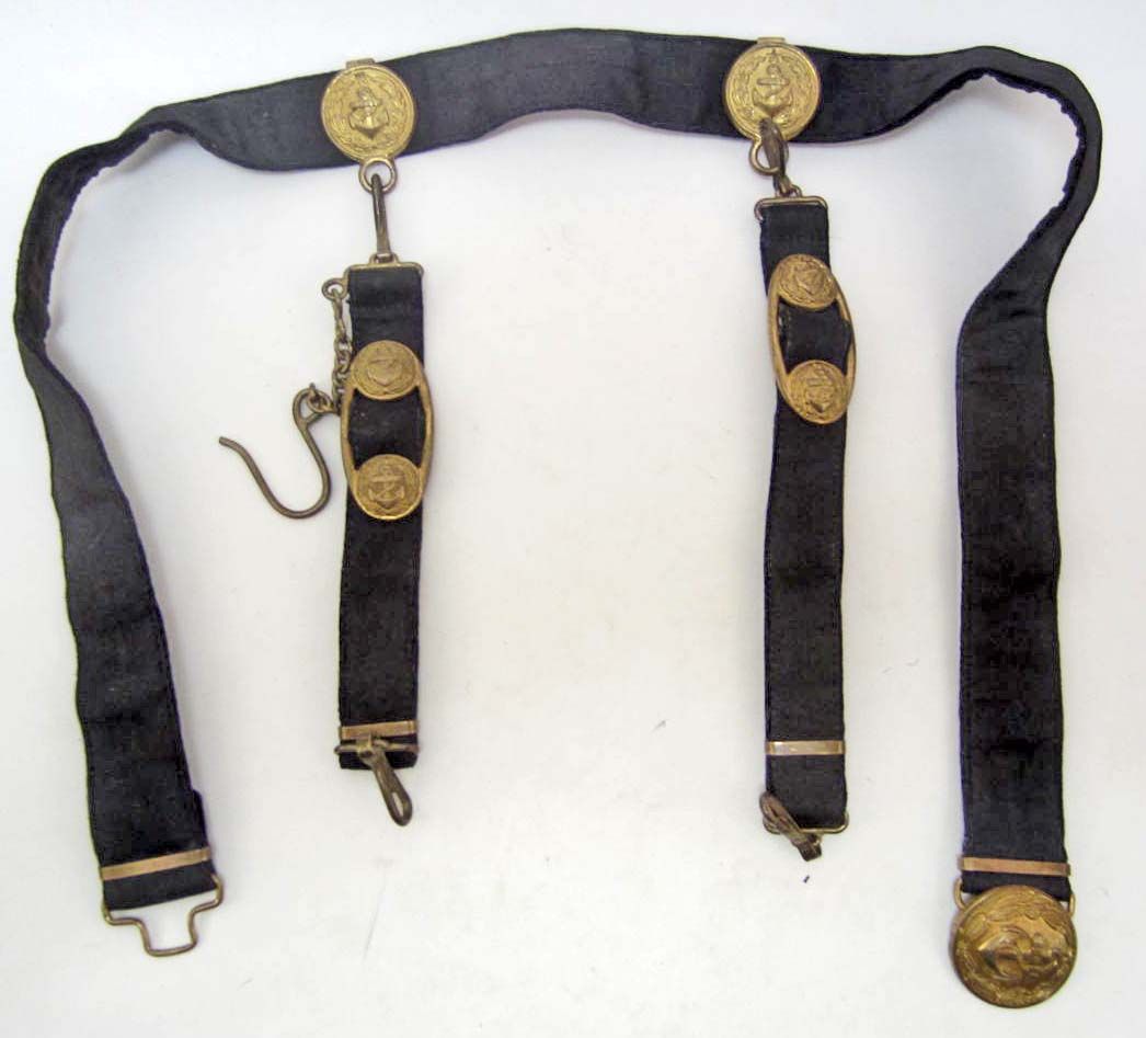 GERMAN NAZI NAVAL SUBMARINE OFFICERS DAGGER BELT