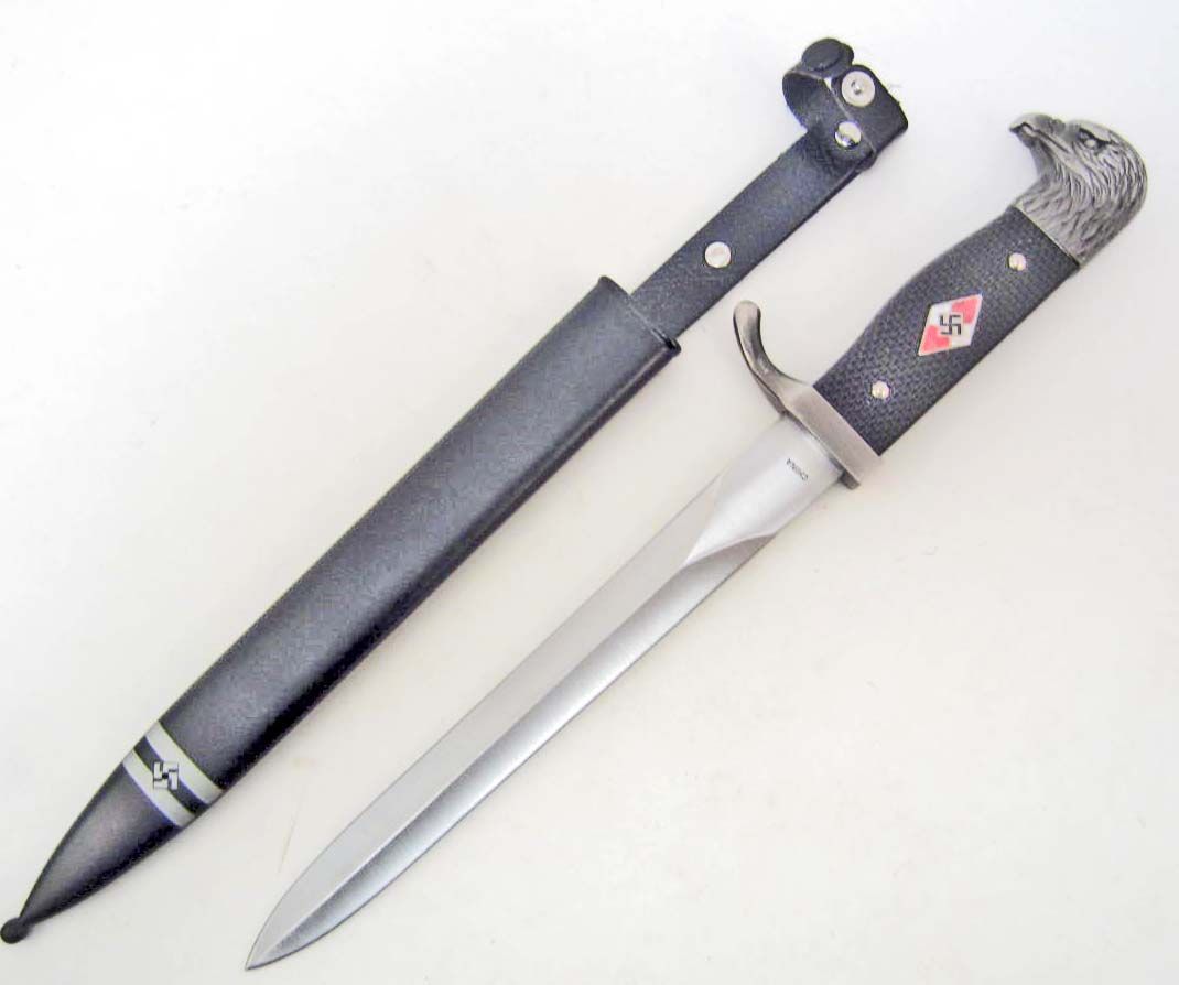 GERMAN NAZI STYLE EAGLE HEAD DAGGER W/ SCABBARD