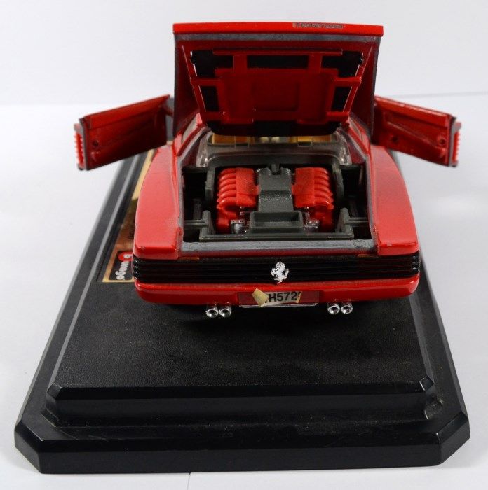 Vintage Burago Ferrari Testarossa 1984 Diecast Tin Toy