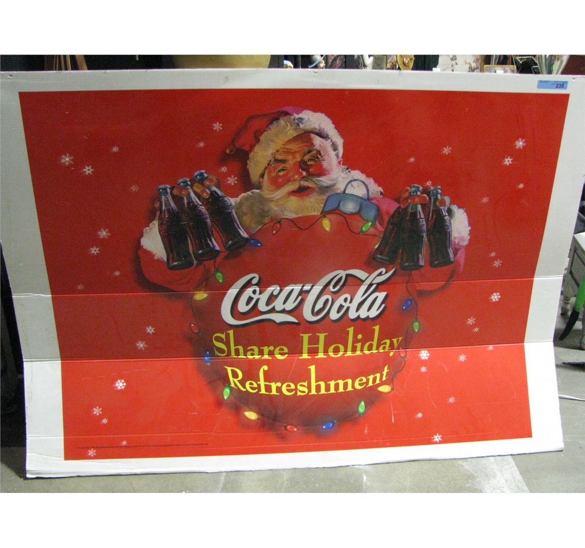 large coca cola Santa advertisement