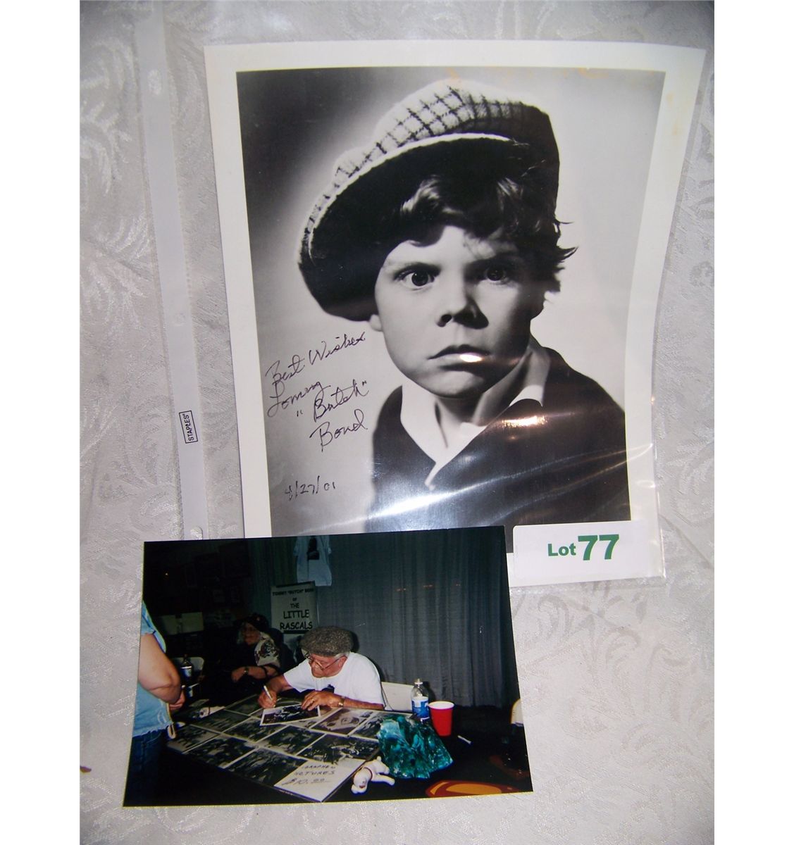 THE LITTLE RASCALS HAND SIGNED PICTURE "BUTCH" LONNIE BOND