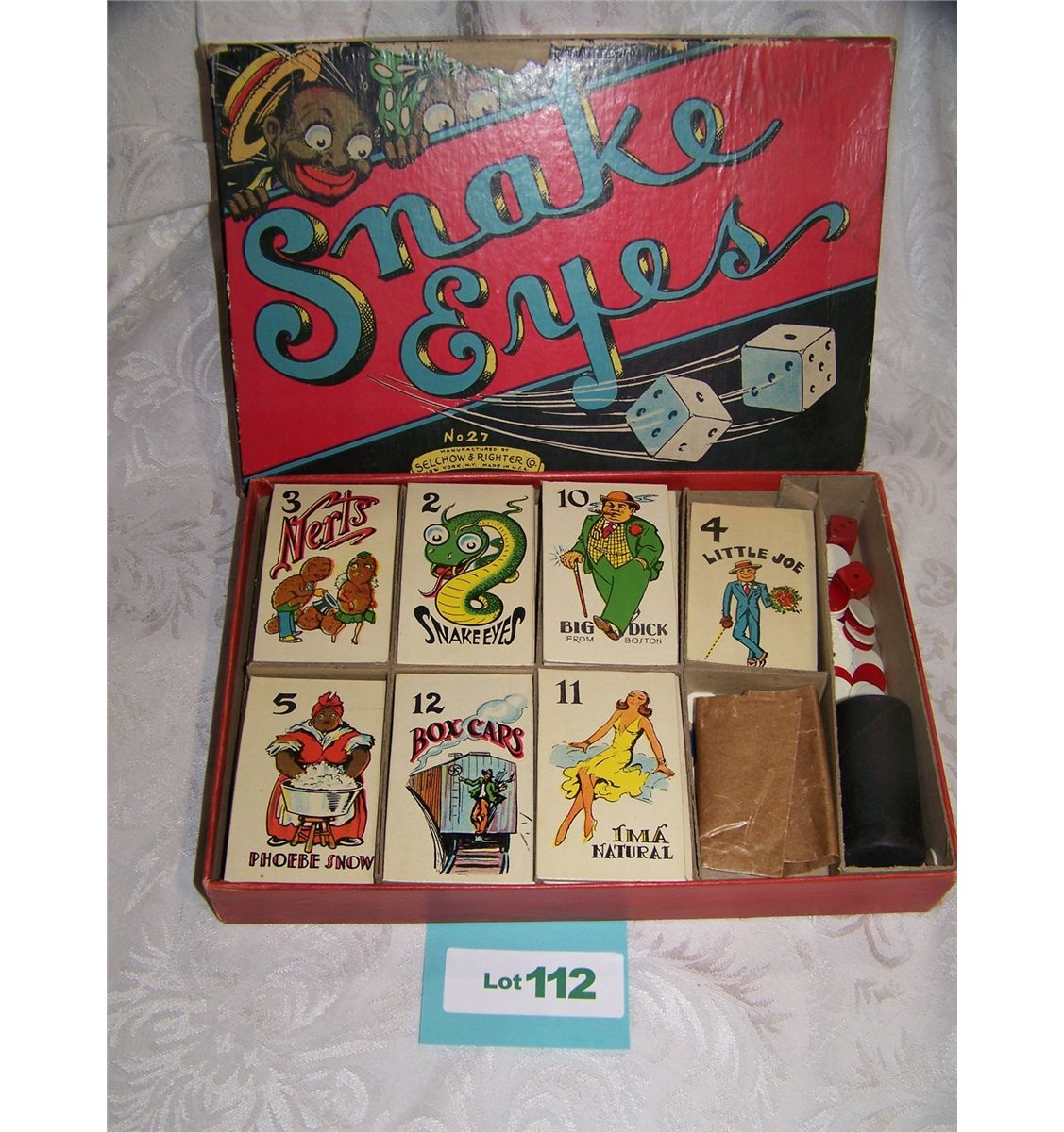 SNAKE EYES VINTAGE BOARD GAME, COMPLETE