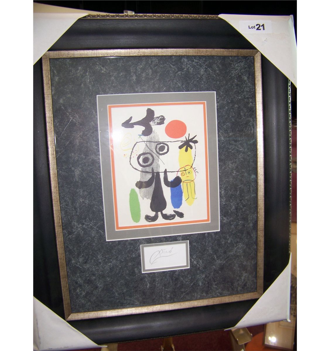 JOAN MIRO, ORIGINAL VINTAGE LITHOGRAPH, PENCIL SIGNED & CUSTOM FRAMED