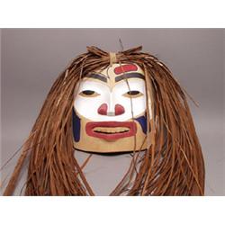 Robert Thomas Coast Salish Mask With Cedar Root