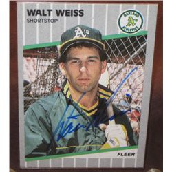 Walt Weiss Signed Rookie Card, No. 24