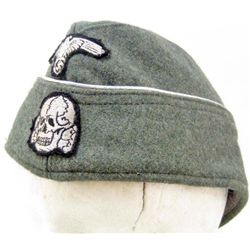 GERMAN NAZI WAFFEN SS OFFICER'S OVERSEAS SIDE CAP