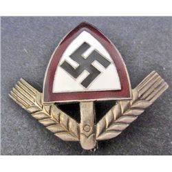 GERMAN NAZI RAD LABOR FRONT ENAMELED BADGE