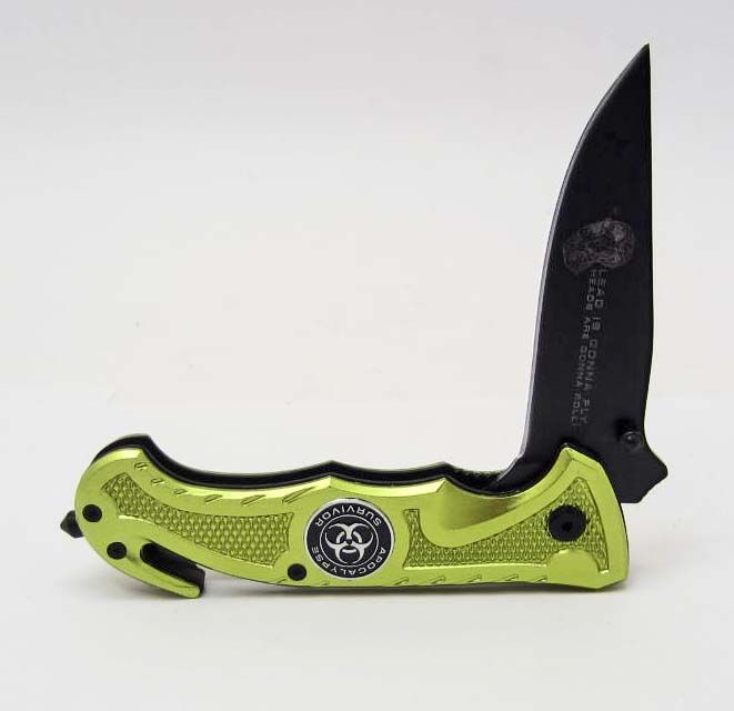 ZOMBIE APOCALYPSE FOLDING KNIFE W/ ASSISTED OPEN