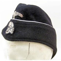 GERMAN NAZI WAFFEN SS PANZER OFFICER'S OVERSEAS SIDE CAP