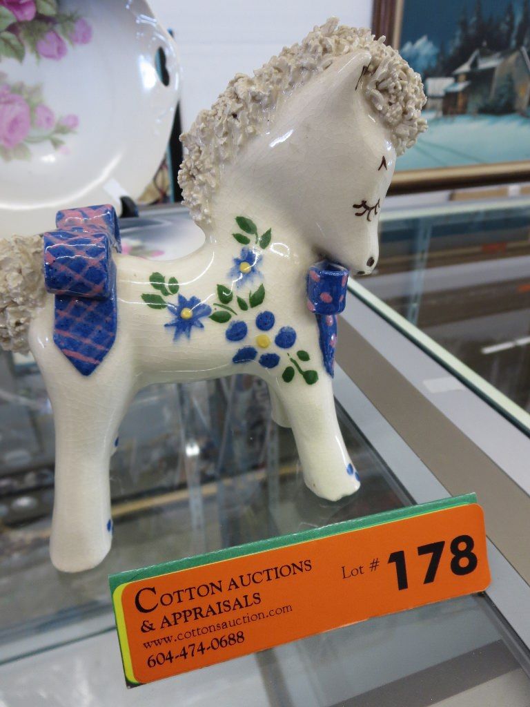 Vintage spaghetti pony pottery figurine