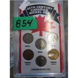 20th Century Canadian nickel set