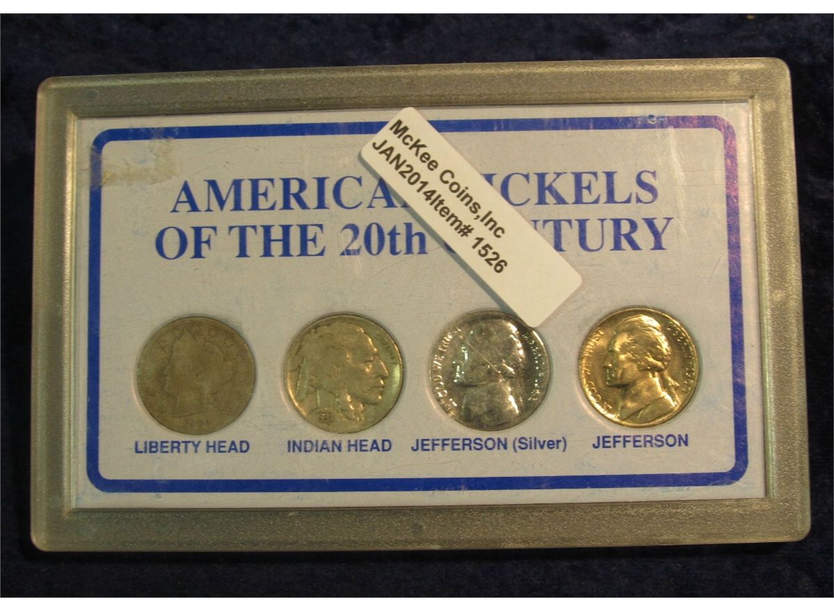 1526. American Nickels of the 20th Century. 4-pc. Set in a hard plastic ...