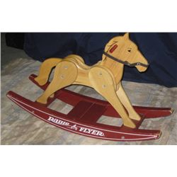 Vintage Radio Flyer Wood Rocking Horse
