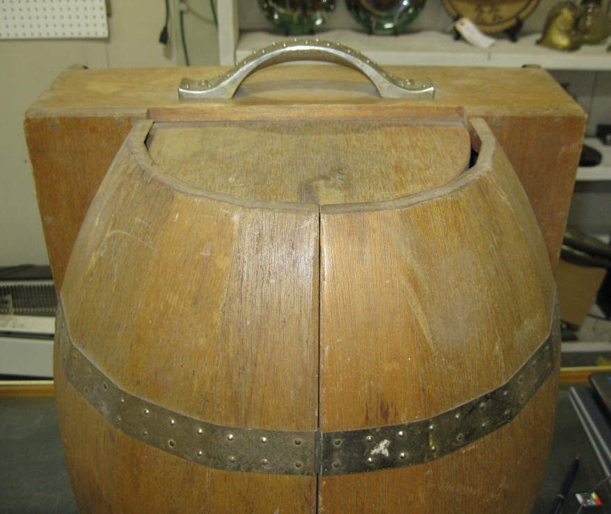 1950's- 60's Vintage Wall Mount Barrel Bar