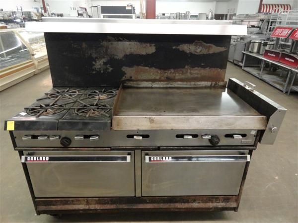 Garland 4 Burner Flat Top Double Oven Stove