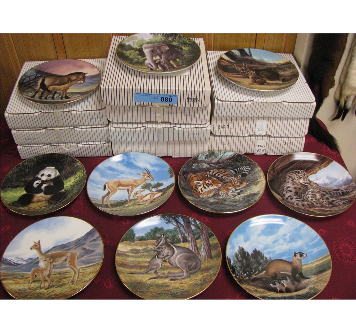 Set of 10 plates Endangered Species
