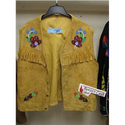 Suede vest (beaded cree vest)
