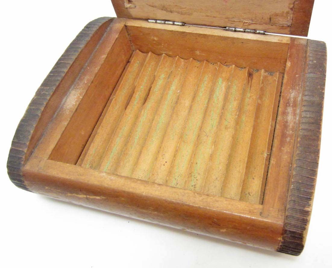 GERMAN NAZI CARVED WOODEN BOX W/ ORNATE LID