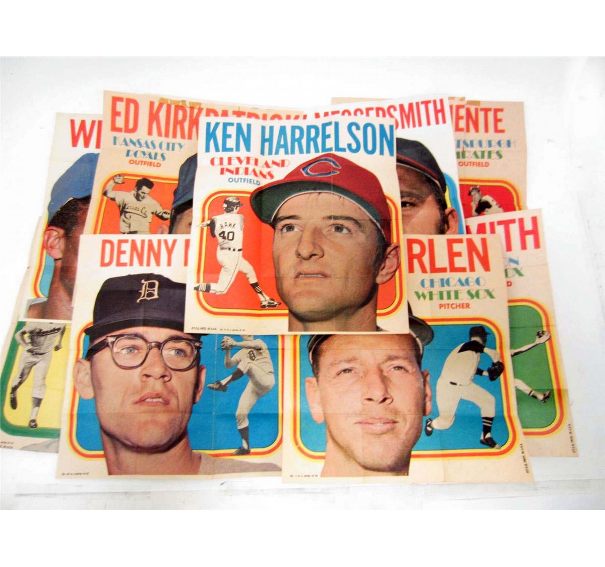 LOT OF 22 1970 TOPPS BASEBALL CARD POSTERS