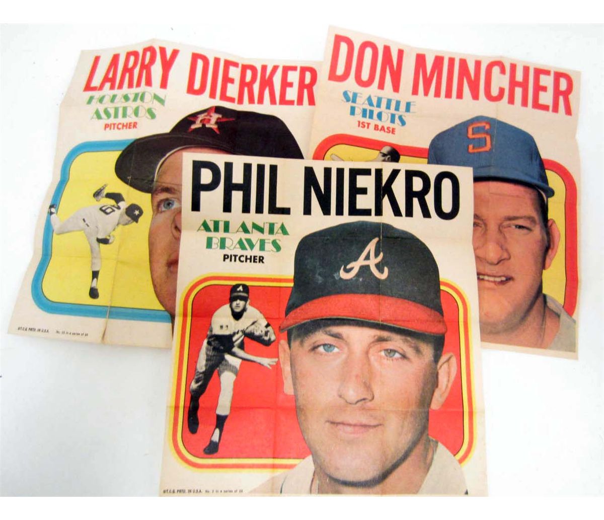 LOT OF 22 1970 TOPPS BASEBALL CARD POSTERS