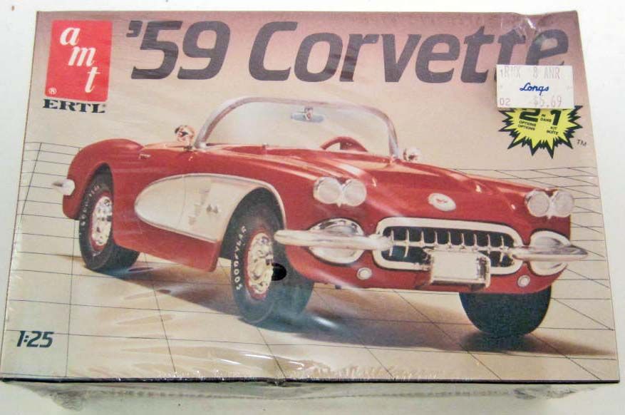 VINTAGE AMT '59 CORVETTE MODEL KIT #6588
