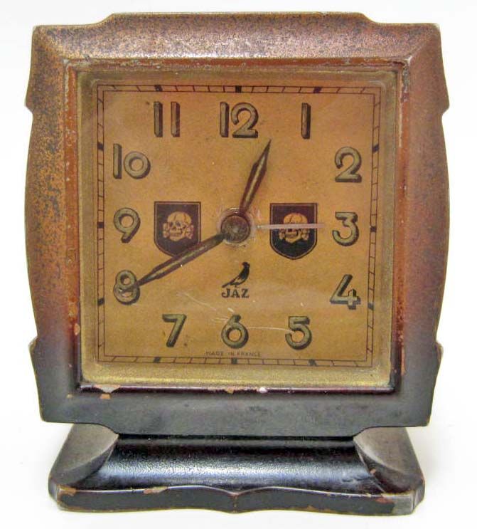 GERMAN NAZI TOTTENKOPF ALARM CLOCK
