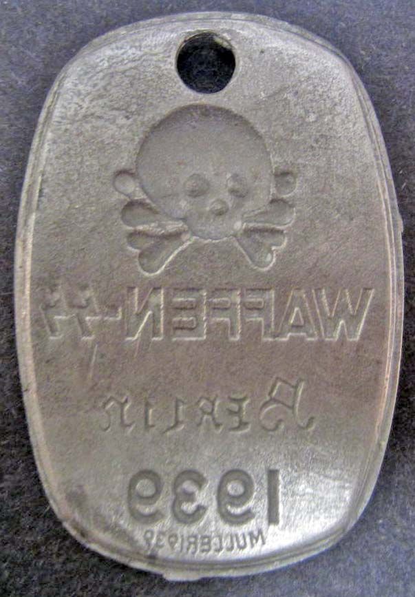 GERMAN NAZI WAFFEN SS BERLIN ID TAG
