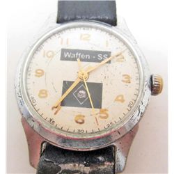 GERMAN NAZI WAFFEN SS WATCH W/ NEW BAND