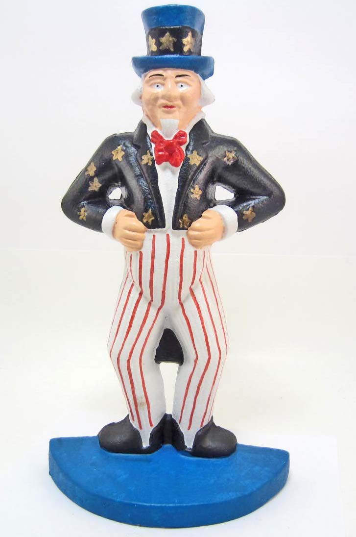 CAST IRON UNCLE SAM DOOR STOP